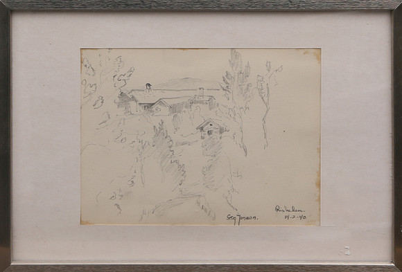 STIG JONZON. DRAWING, pencil, Risheden, signed, 1900s. Art - Graphic ...