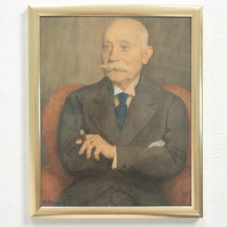 ARTHUR KAMPF (1864-1950). 'Portrait', watercolor, signed. Art ...