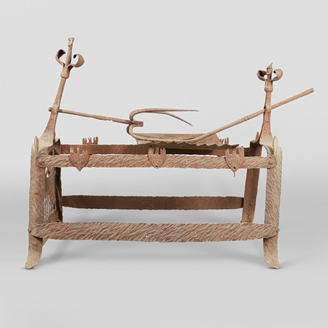 AN ANTIQUE WROUGHT IRON SPIT ROAST. Miscellaneous - Miscellaneous ...