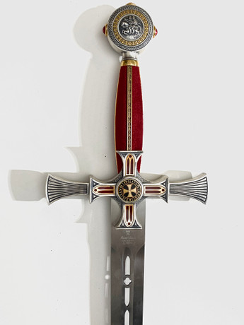 TEMPLAR SWORD XX CENTURY. WITH ENAMELS FROM MORATÓ, TOLEDO IN STEEL ...