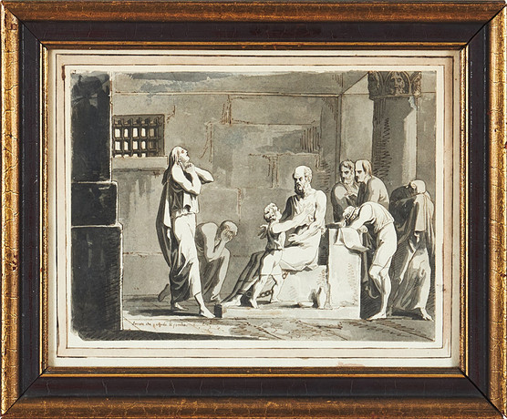 NICOLAI ABRAHAM ABILDGAARD (1743-1809). Oletettu tekijä. "Sokrates che ...