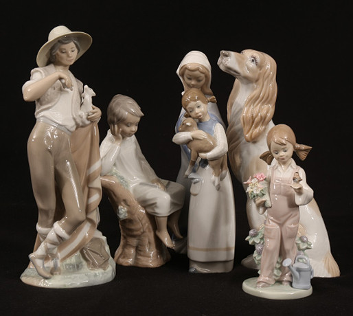 FIGURES, porcelain, Spain, 6 pieces. Ceramics & Porcelain - European ...