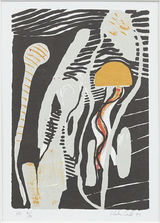 PONTUS CARLE. Composition, lithograph, numbered X/XX, signed and dated ...