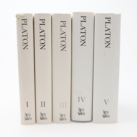 LOS ESCRITOS COMPLETOS DE PLATÓN EN CINCO VOLÚMENES EN LA EDICIÓN DOXA 1984-85. Libros, mapas y ...