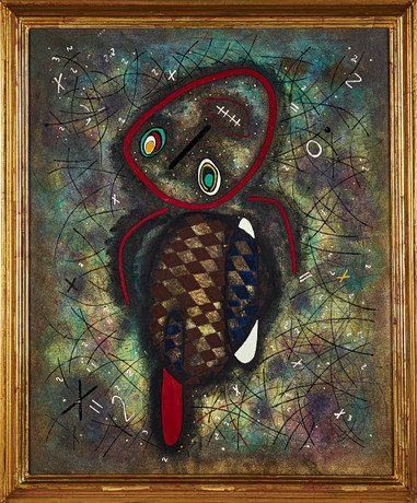 Hossein Fallahi. Oil on canvas, figure composition", signed Fallahi ...