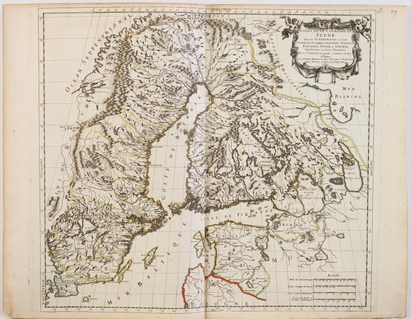 MAP OF SWEDEN BY SANSON - MARIETTE, engraved map, ca 1670. Books, Maps ...