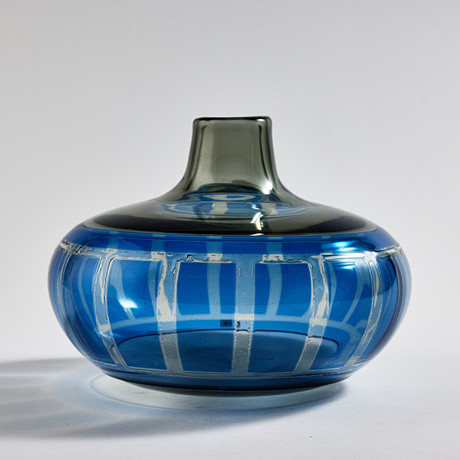 SVEN PALMQVIST. "Rand", vase, Ravenna, Orrefors 1965, stripe decoration ...