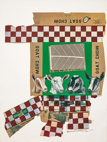 ROBERT RAUSCHENBERG. "Goat Chow". Konst - Grafik - Auctionet