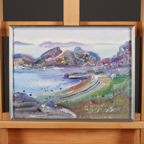 JERRY ANDERSON. OIL ON CANVAS, "Väddö/Fjällbacka", signed. Art ...