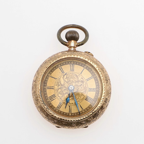 EN 14K GULD FOB KLOCKA. Klockor & Ur - Fickur & Stoppur - Auctionet