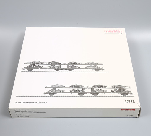 MÄRKLIN 47125 2 biltransportvagnar i originalförpackning. Leksaker ...