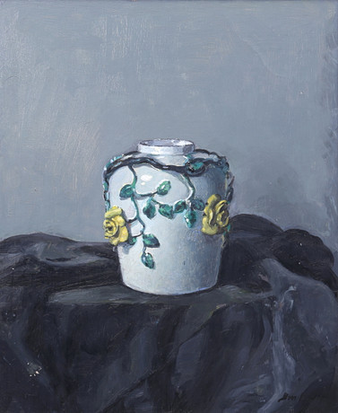 BROR HILLGREN. Oil on Board, still life with flower vase, signed. Art ...