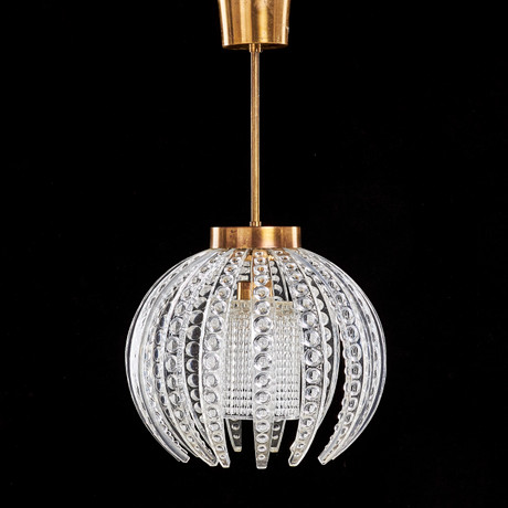 CARL FAGERLUND. TAKLAMPA, 1960/70-tal, Orrefors, stomme i glas i ...