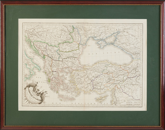 MAPA DE TURQUIA, EL MAR NEGRO ETC. TARDIEU, l'Empire Ottoman, 1828 ...