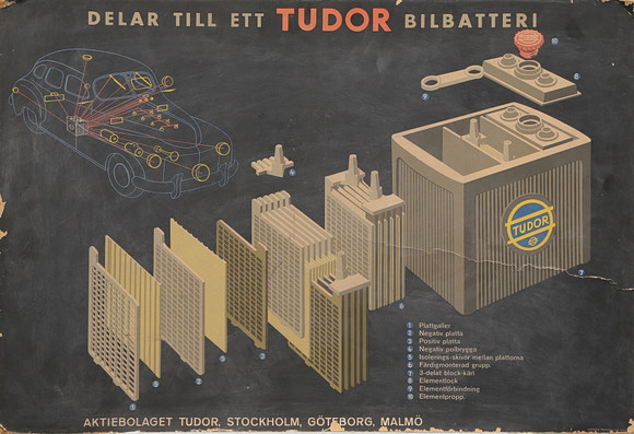 RÓTULO PUBLICITARIO, cartón, Tudor, probablemente de un distribuidor de ...