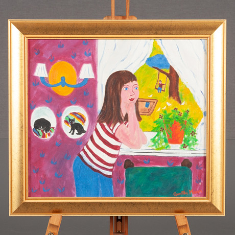 GUNILLA MANN. Oil on canvas, Mother/Child Dreams. Art - Paintings ...