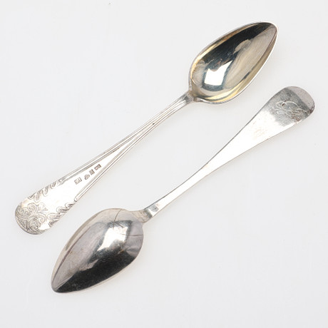 TESKEDAR, 6 st, silver, snarlika, 1860 & 1903. Silver & Metall - Silver ...