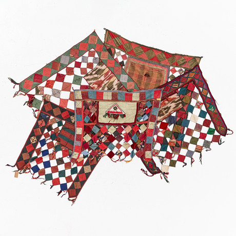 TEXTILES, 5 pieces, antique, Uzbekistan, around the turn of the century ...