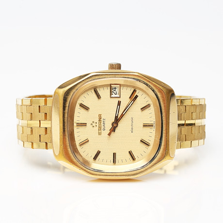 WRIST WATCH, Eterna Electronic, gold on steel, quartz, 1970s. Clocks ...