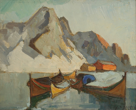 KNUT NORMAN. Olja på pannå, signerad. Konst - Måleri - Auctionet