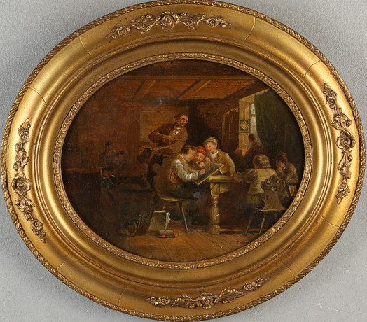 THOMAS WEBSTER, olja på duk, signerad, England 1800-talets andra hälft. Konst - Måleri - Auctionet