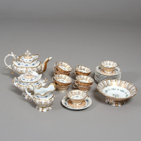 TEA SET, 24 pieces, neo-cocoa. 18/1900s. Ceramics & Porcelain ...