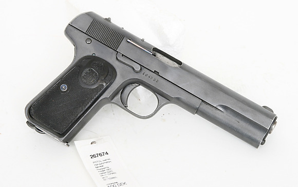 (355) PISTOL, Swedish, Semi-automatic, made by Husqvarna, model 1907 ...