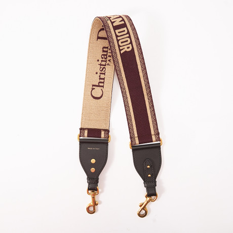 CHRISTIAN DIOR, "Shoulder strap" in textile, embroidered with ...