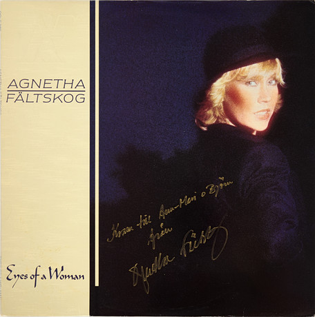 ABBA, AGNETHA FÄLTSKOG / "Eyes of a Woman", AUTOGRAPH, signed record ...