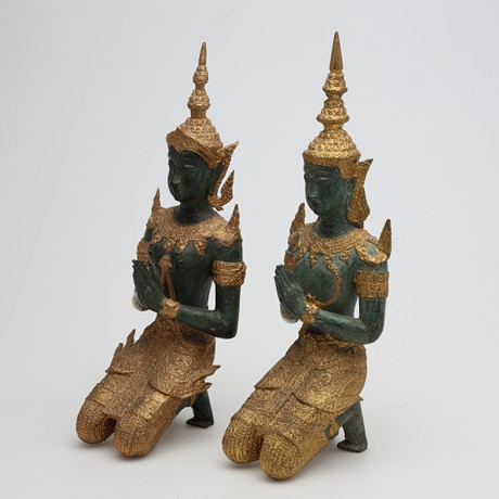 SCULPTURES, A pair. temple guardian Thailand. Art - Sculptures ...
