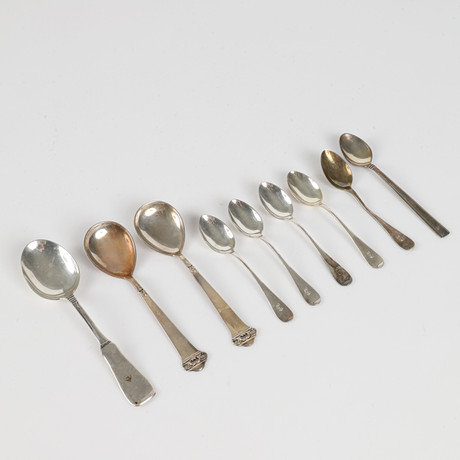 SKEDAR, 9 stycken, silver, 1900-tal. Silver & Metall - Silver - Auctionet