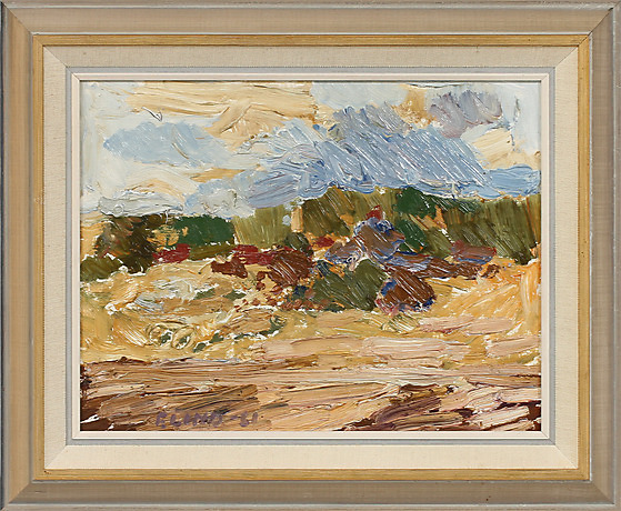 FOLKE LIND. Landscape, oil on Board, signed and dated -61. Art ...