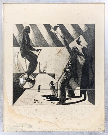 RICHARD MICHELL. PENCIL SIGNED "PREMONITION". Art - Engravings & Prints ...