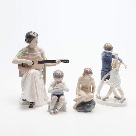 FIGURES, FOUR PIECES, DANISH PORCELAIN. Ceramics & Porcelain - European ...