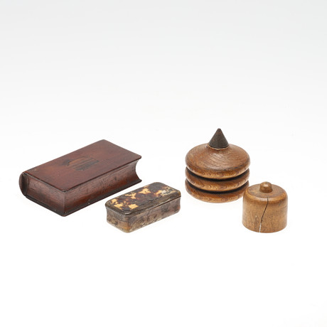 *MOVED TO WESSEX*THREE SMALL ITEMS OF TREEN. Miscellaneous ...