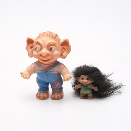 DOCKOR, Troll, 2 st, plast, 1900-tal. Leksaker - Leksaker - Auctionet