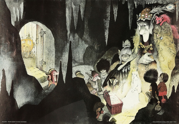 HANS ARNOLD. Poster "Troll's Golden Treasure". Art - Engravings ...