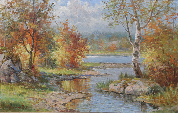 ANSHELM DAHL. oil on canvas, landscape motif, signed. Art - Paintings ...