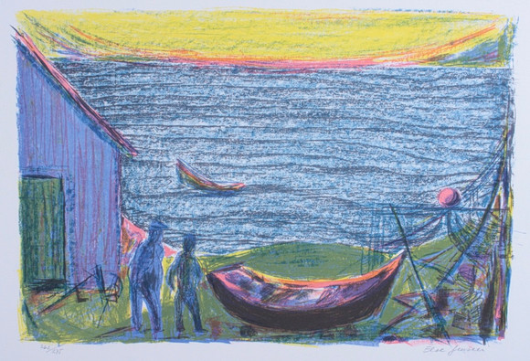 ELSE JENSEN. Color lithography. Art - Engravings & Prints - Auctionet