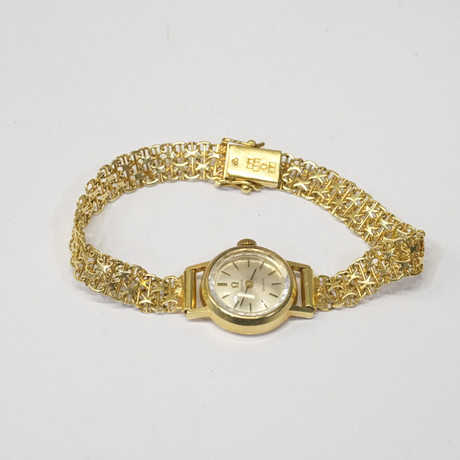 OMEGA, LADIES, GENEVA, 18K GOLD AND LINK 18K GOLD, MANUAL. Clocks ...