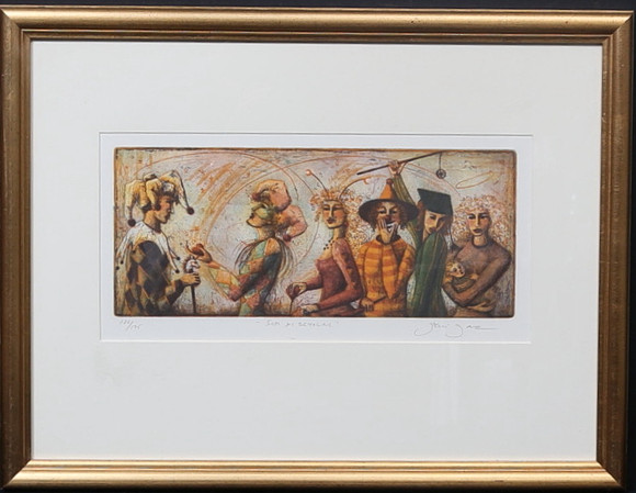 IRENE JARZ. "As we please". Color etching, signed, numbered 126/175 ...