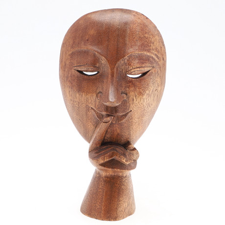 SCULPTURE, wood, face. Art - Sculptures & Bronzes - Auctionet