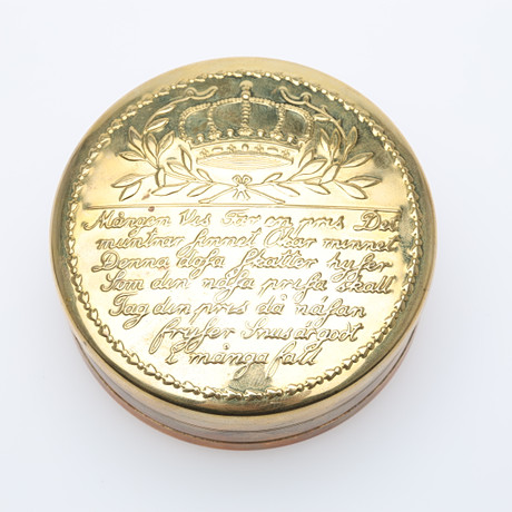 SNUSDOSA, mässing, Skultuna. Silver & Metall - Tenn, Mässing & Koppar ...