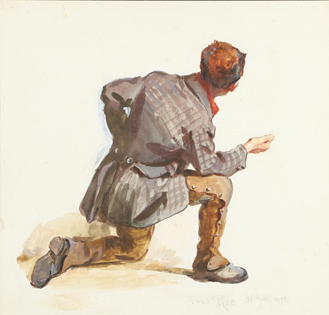 FRED ROE (1864-1947). STUDIE FÖR ”PEDDLERS” PITCH'. Konst - Teckningar ...