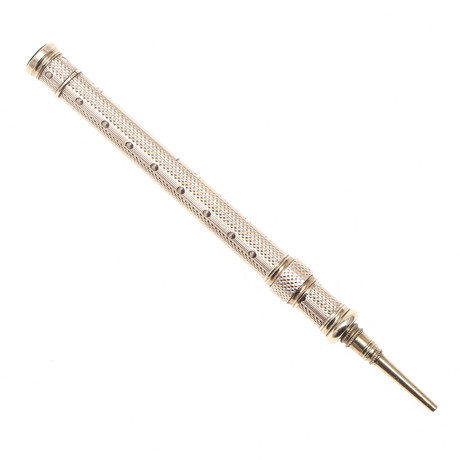 A GOLD CASED TELESCOPIC POCKET PENCIL. Miscellaneous - Miscellaneous ...