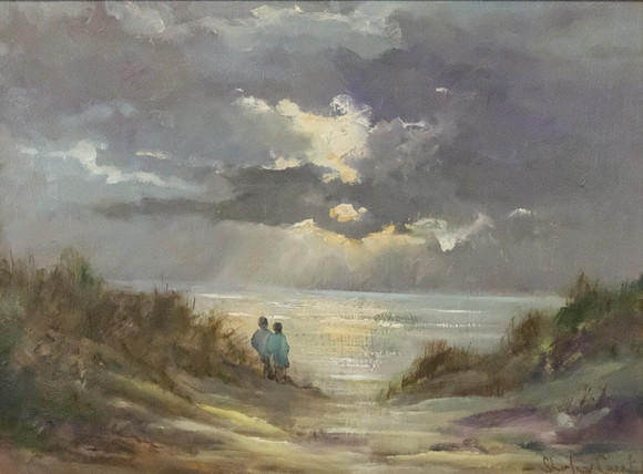 SHIRLEY CARNT. OIL ON Board, "DUET". Art - Paintings - Auctionet