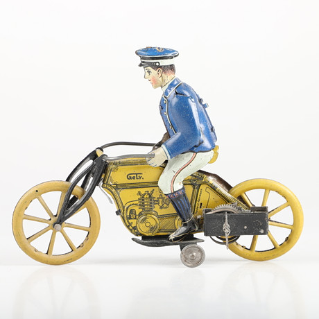 GEORGE LEVY. Leksak, motorcykel, litograferad plåt, Gely, Tyskland ...