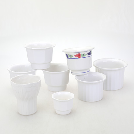 OUTER LINER / VASE, 8 parts, porcelain, Gustavsberg. Ceramics ...
