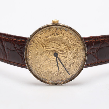 MORGAN SILVER DOLLAR KLOCKA, manuell, 34mm, Silver. Klockor & Ur ...