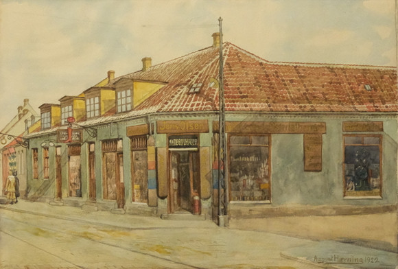 AUGUST HAERNING, WATERCOLOR ON CANVAS. Art - Paintings - Auctionet